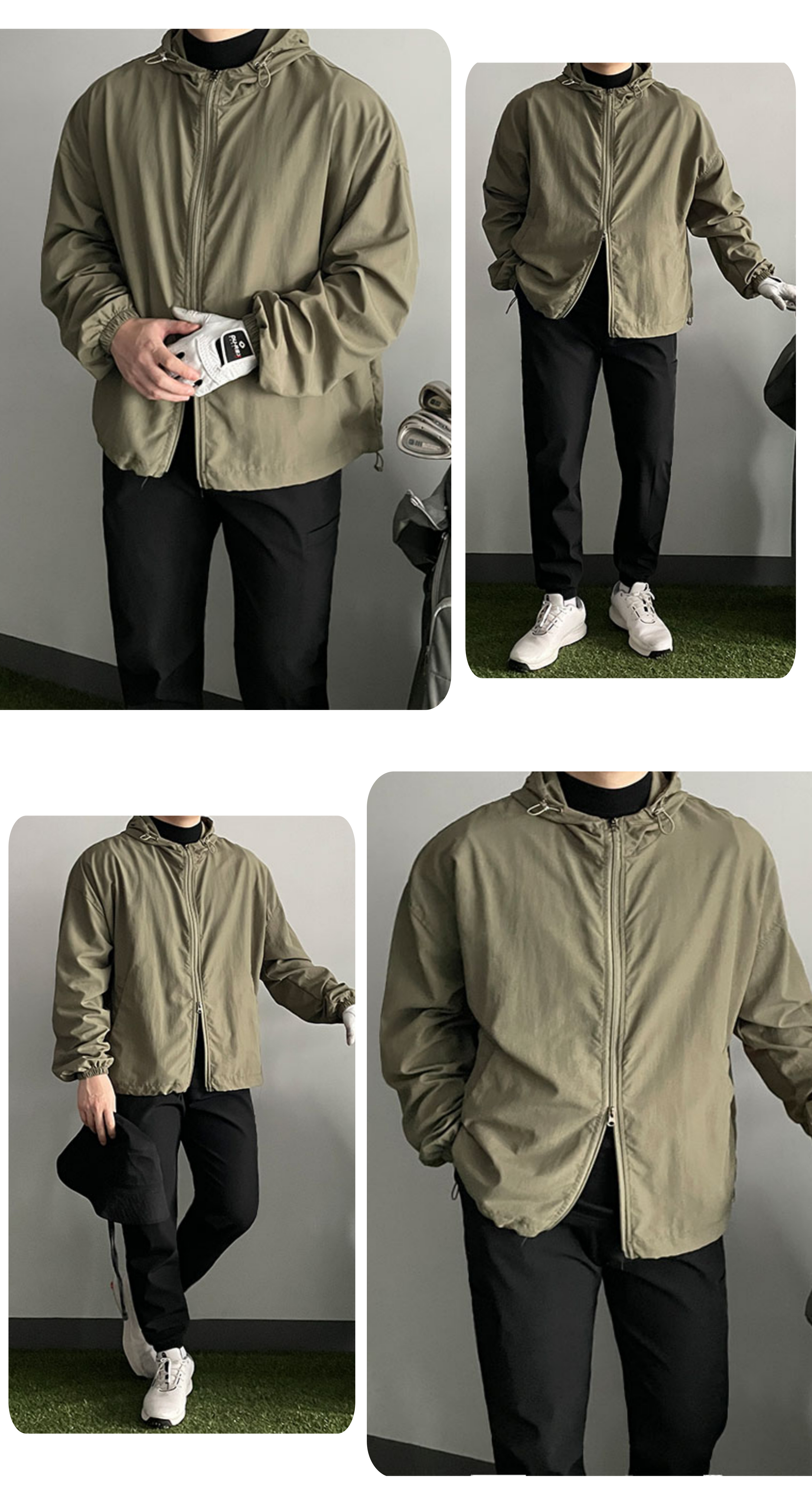 핫딜 클라임미 남성 골프 후드집업 바람막이 남자 봄 가을 골프웨어 라운딩 윈드브레이커 집업 자켓 딜팡 골프용품 전문쇼핑몰